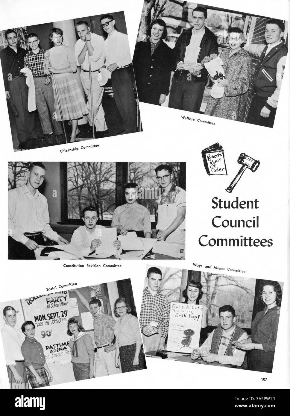 The 1959 antler yearbook documents the 1958 1959 school year at hi-res stock photography and ...