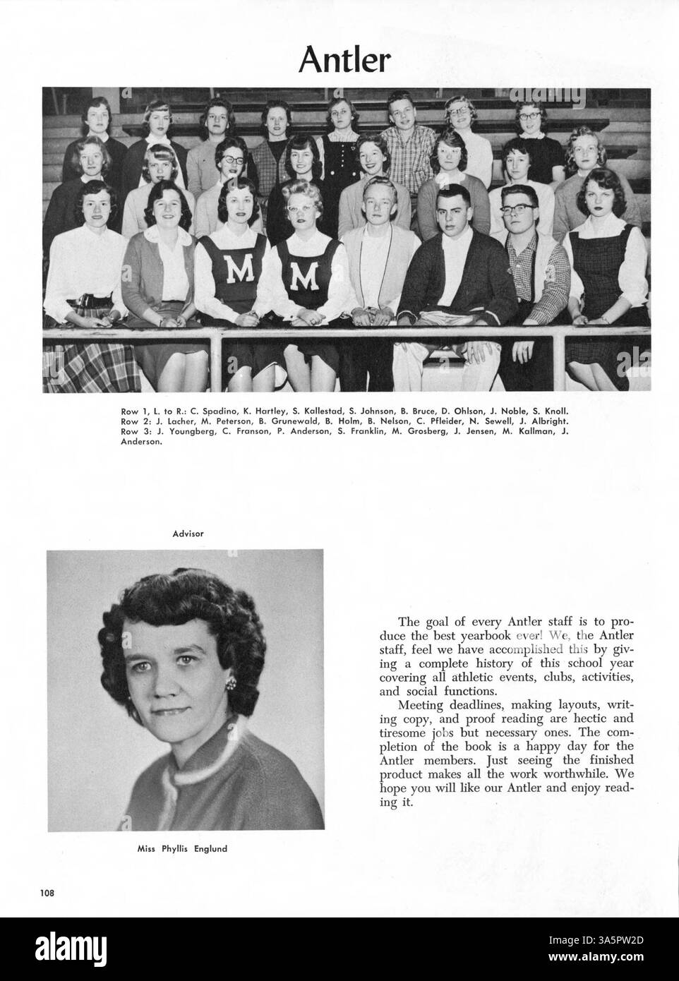Yearbook highlights academic and athletic achievements hi-res stock ...