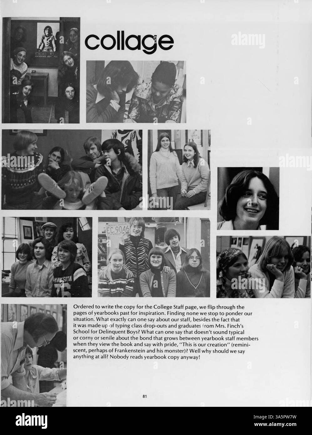 This 1975 marshall university yearbook Black and White Stock Photos ...