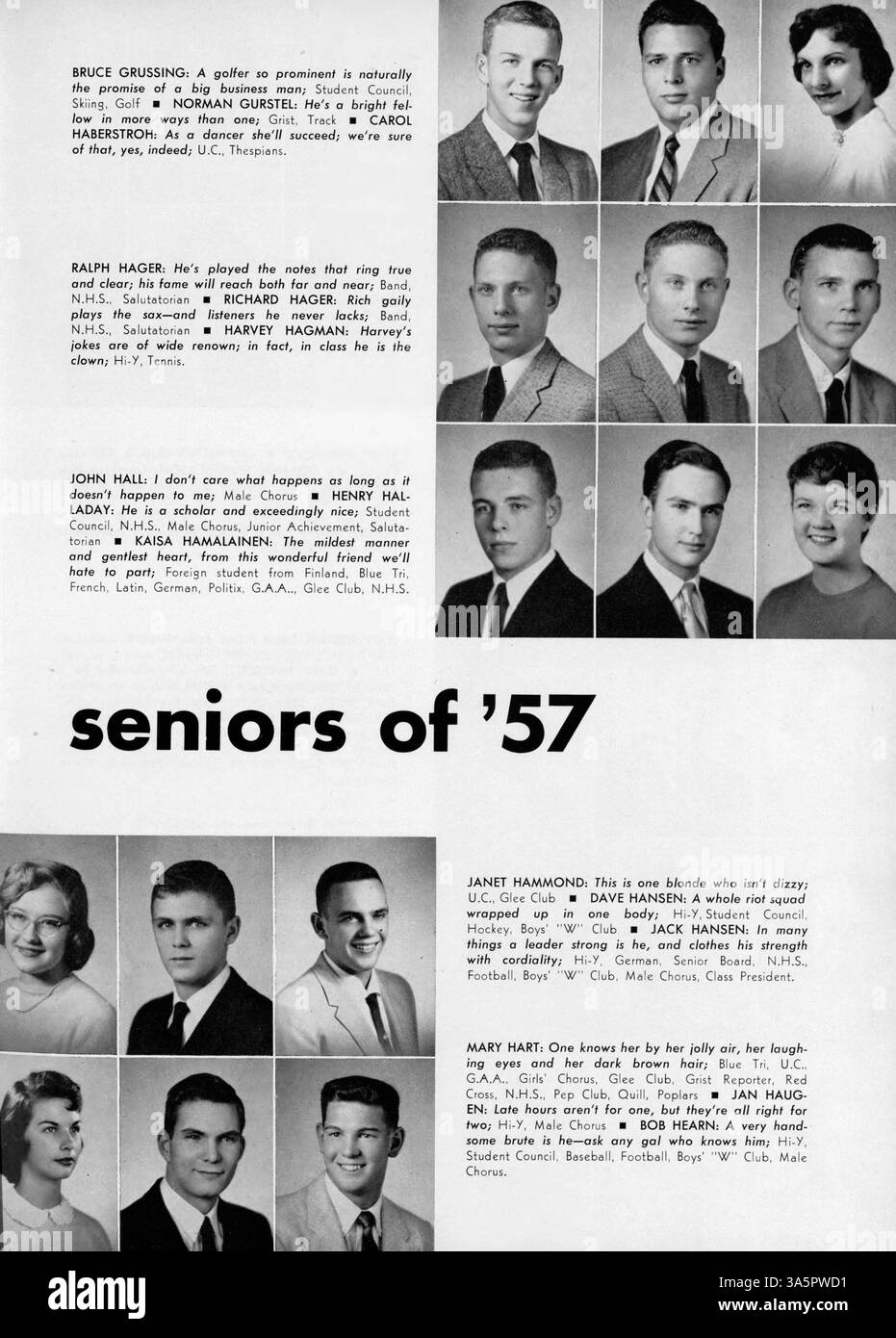 This 1957 yearbook highlights the academic, athletic, and ...