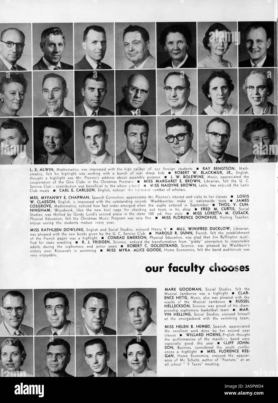 This 1957 yearbook provides a snapshot of life at Washburn High School ...