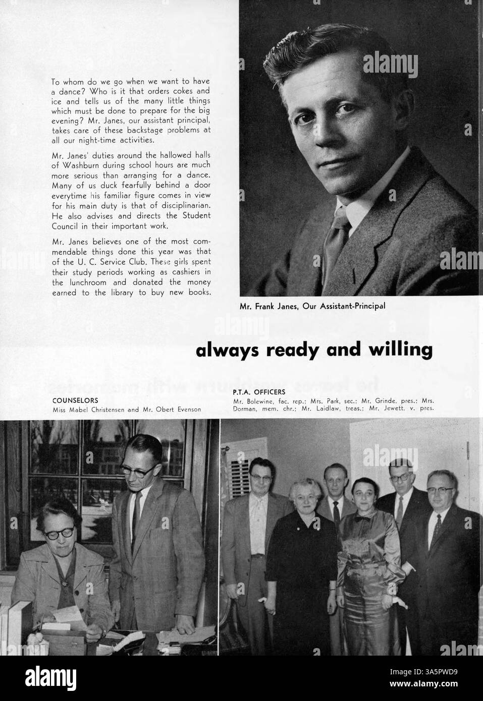 The 1957 wahian yearbook captures key school events hi-res stock ...