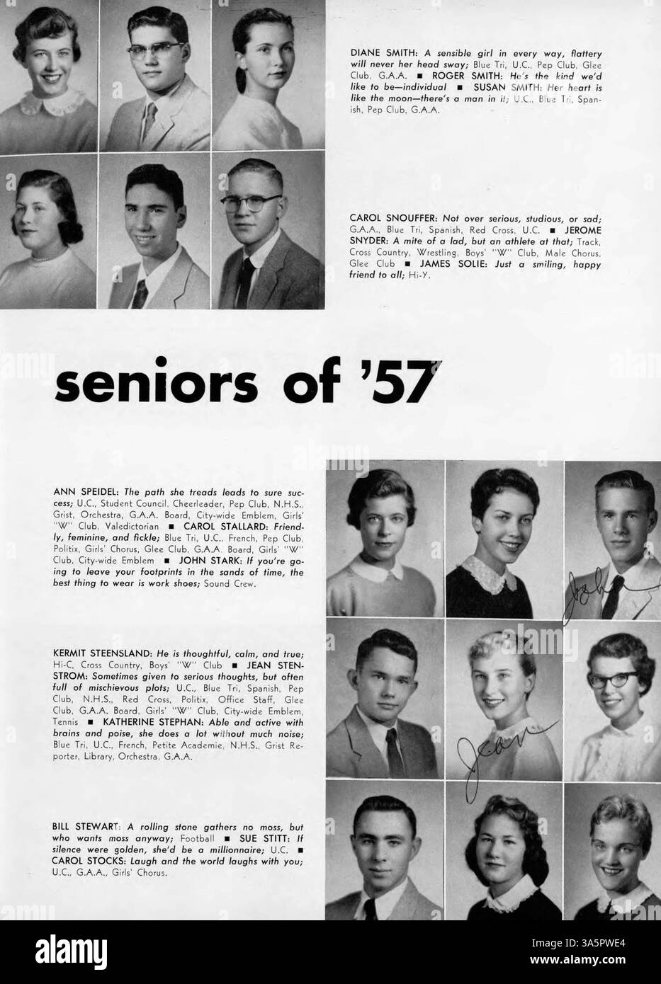 The 1957 Wahian yearbook documents the 1956-1957 school year at ...