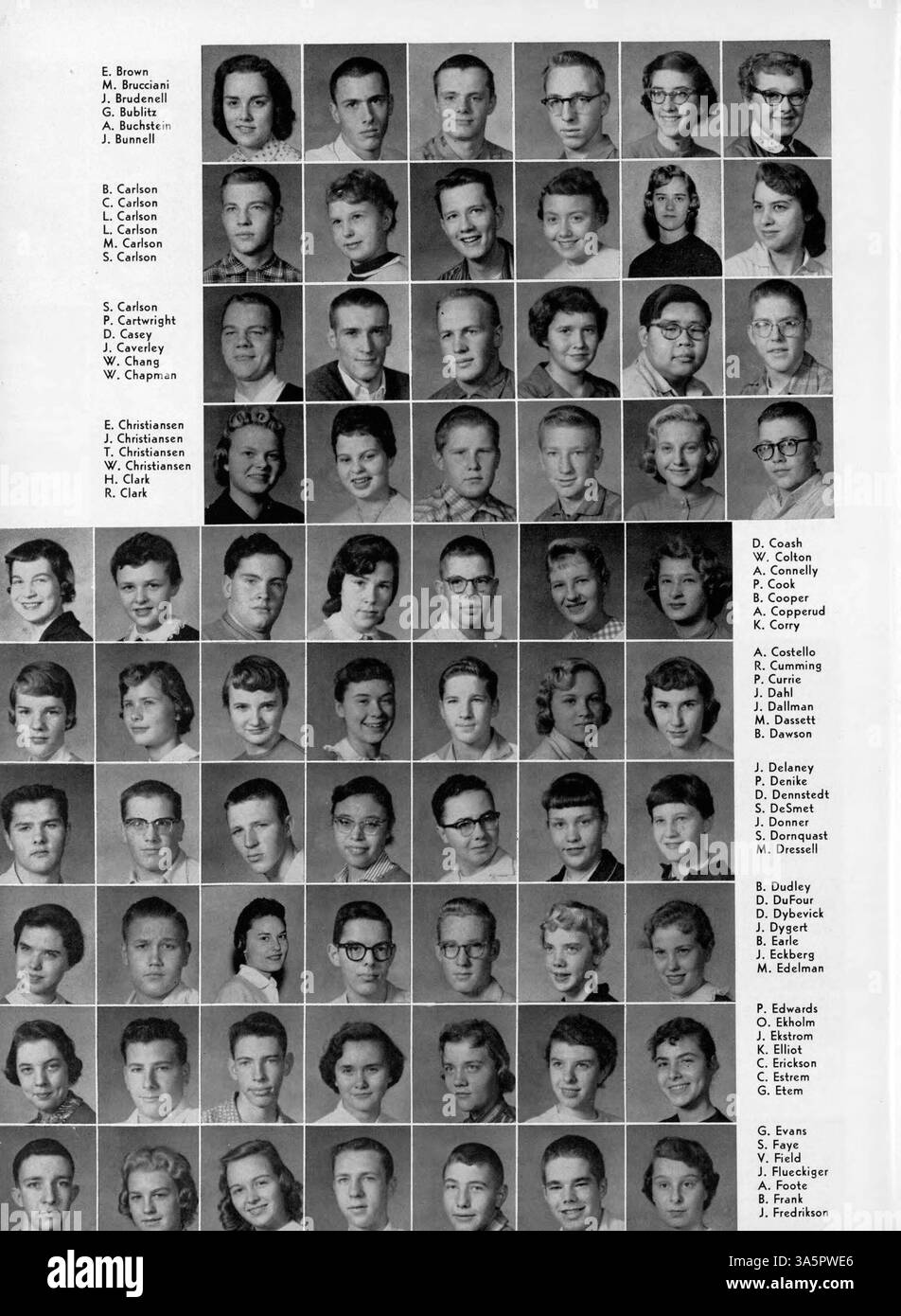 The 1957 Wahian yearbook captures key moments from Washburn High School ...
