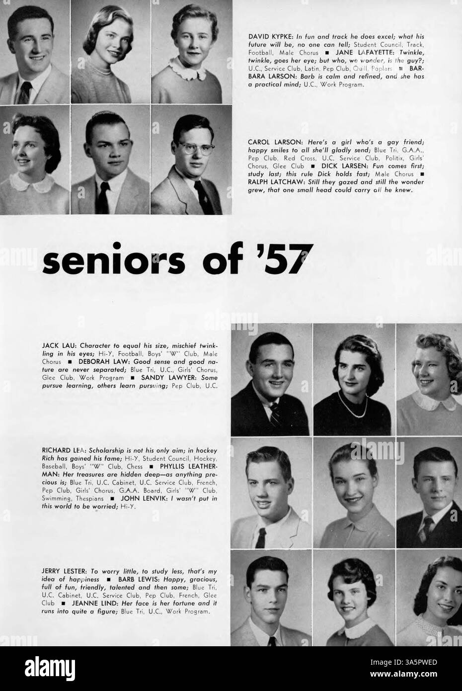 The 1957 washburn yearbook hi-res stock photography and images - Alamy