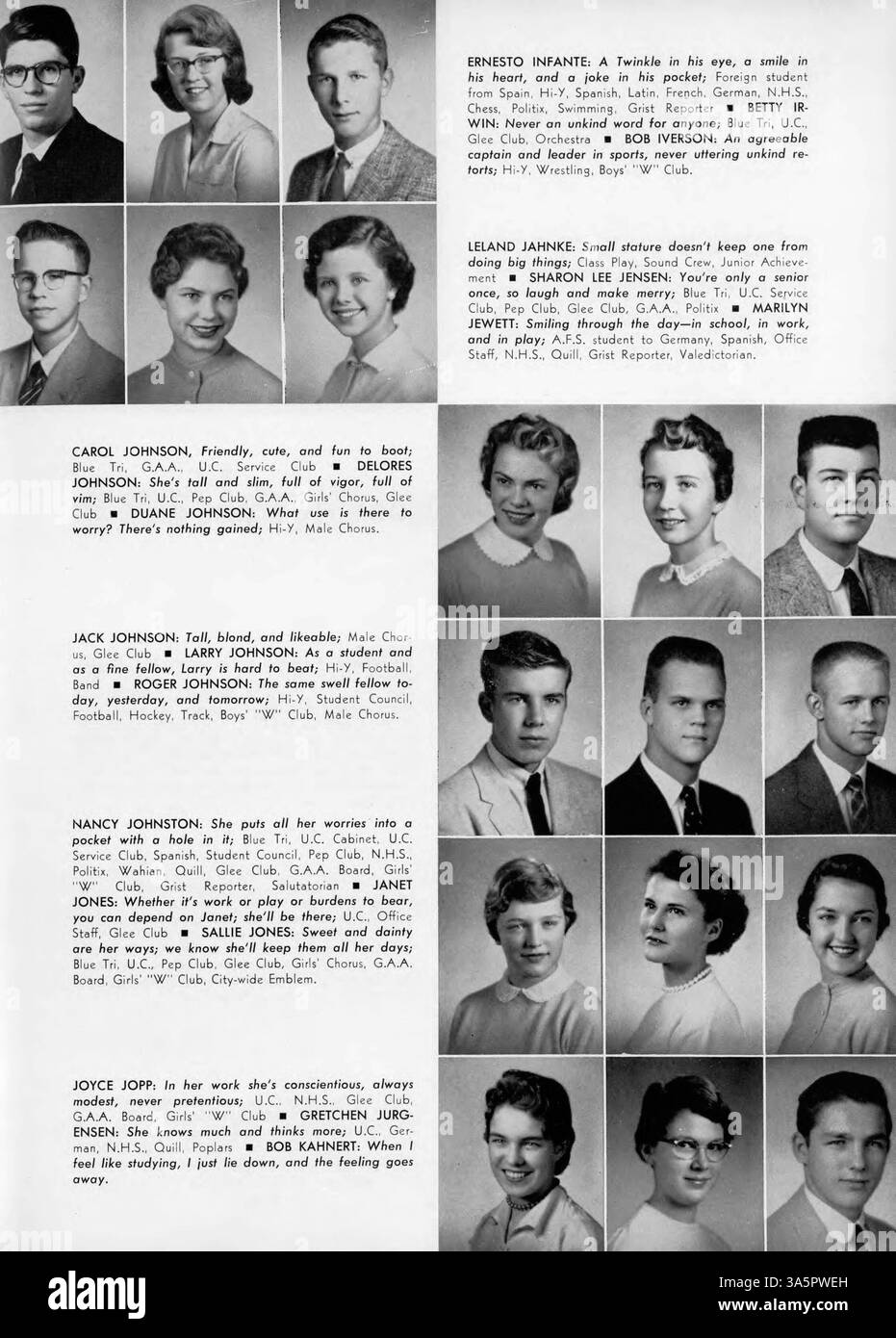 This yearbook from 1957 highlights the academic achievements, sports ...