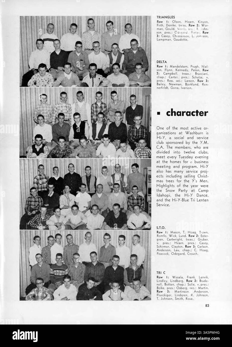 The 1957 Wahian yearbook highlights the school year’s key events ...