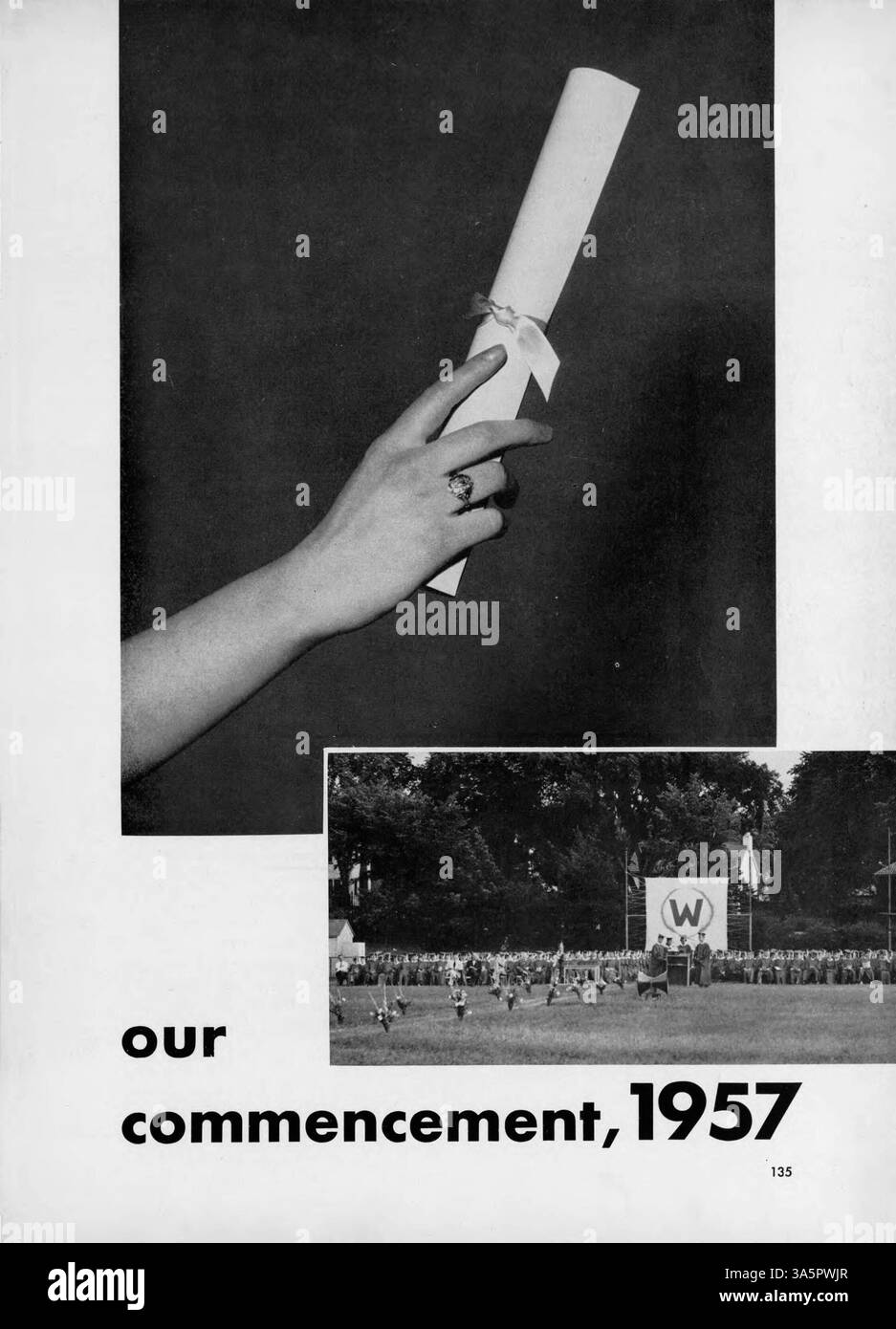 This yearbook from Washburn High School (1957 Wahian) records ...