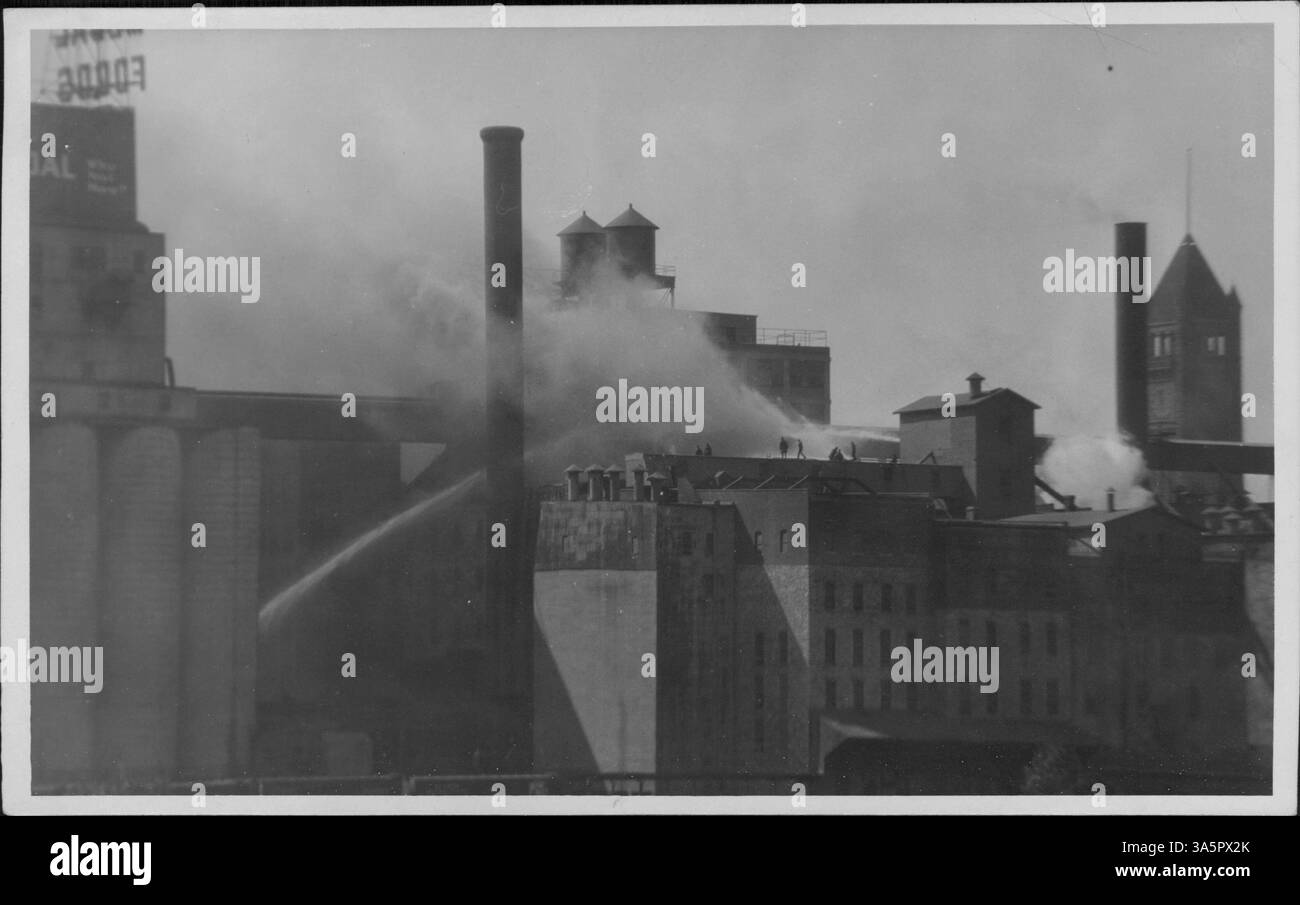 The fire at the Washburn Crosby 'A' Mill in Minneapolis provides a ...