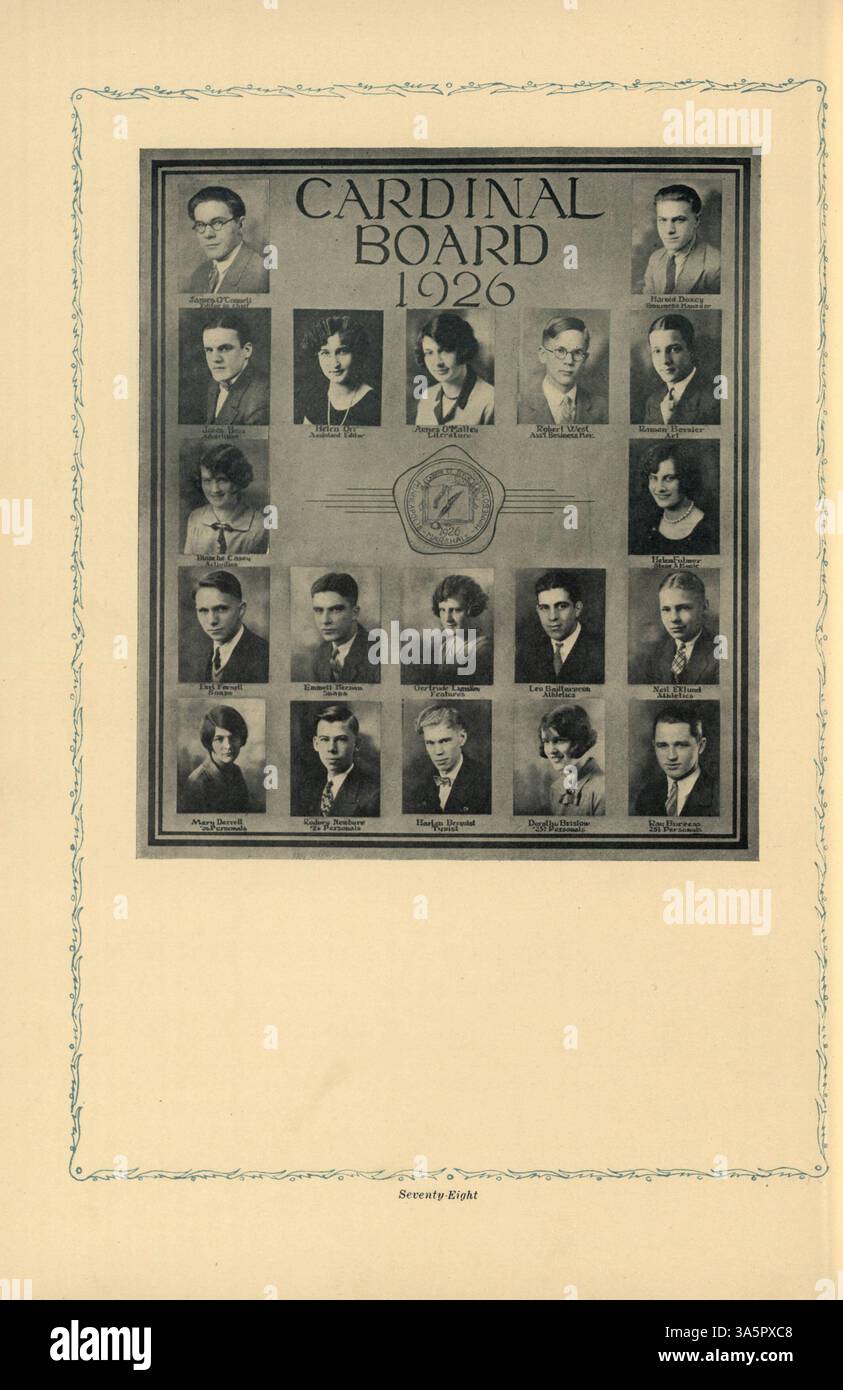 The 1926 Cardinal Yearbook documents the school year at Marshall High ...