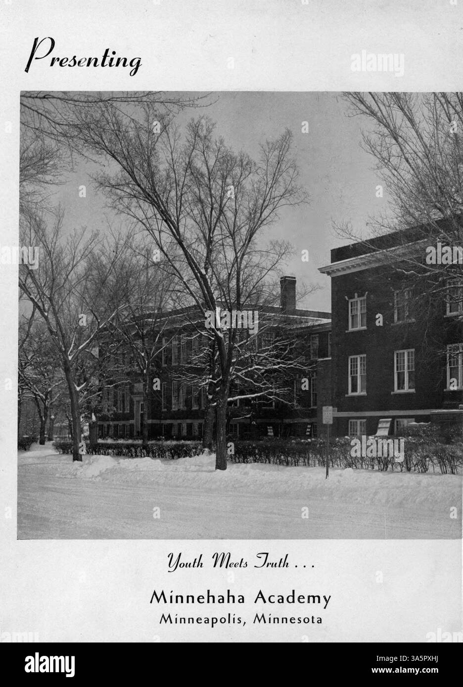 The 1949 'Antler' yearbook from Minnehaha Academy showcases the students, sports, clubs, and ...