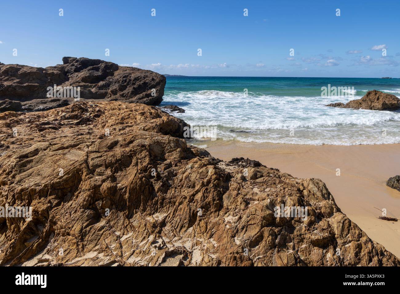 Pillow lava at the northern end of Narooma Beach, caused by the lava ...