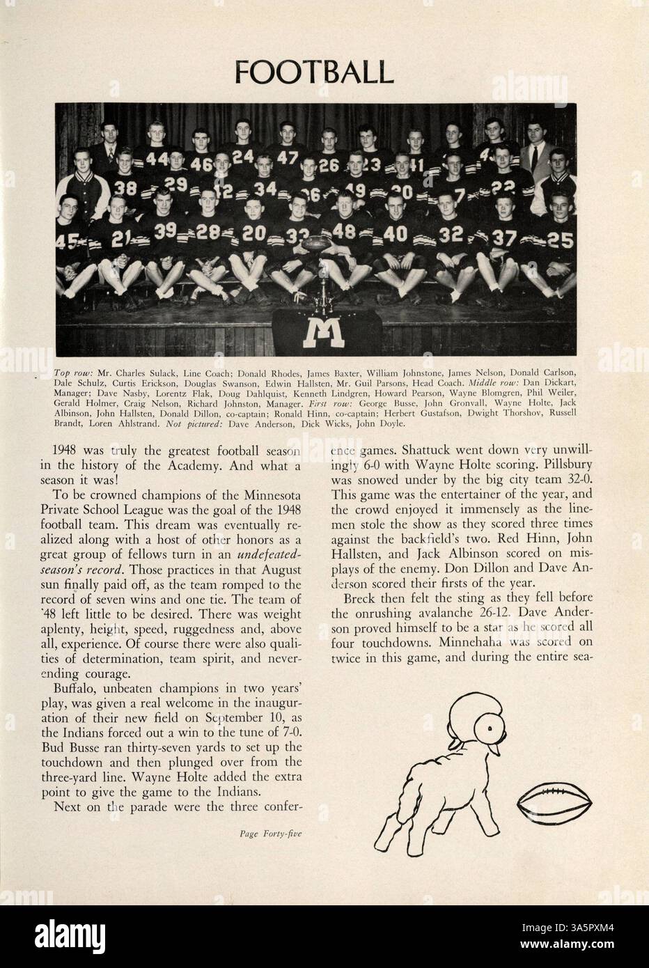 The 'Antler' yearbook from Minnehaha Academy in 1949 documents key events, student life ...