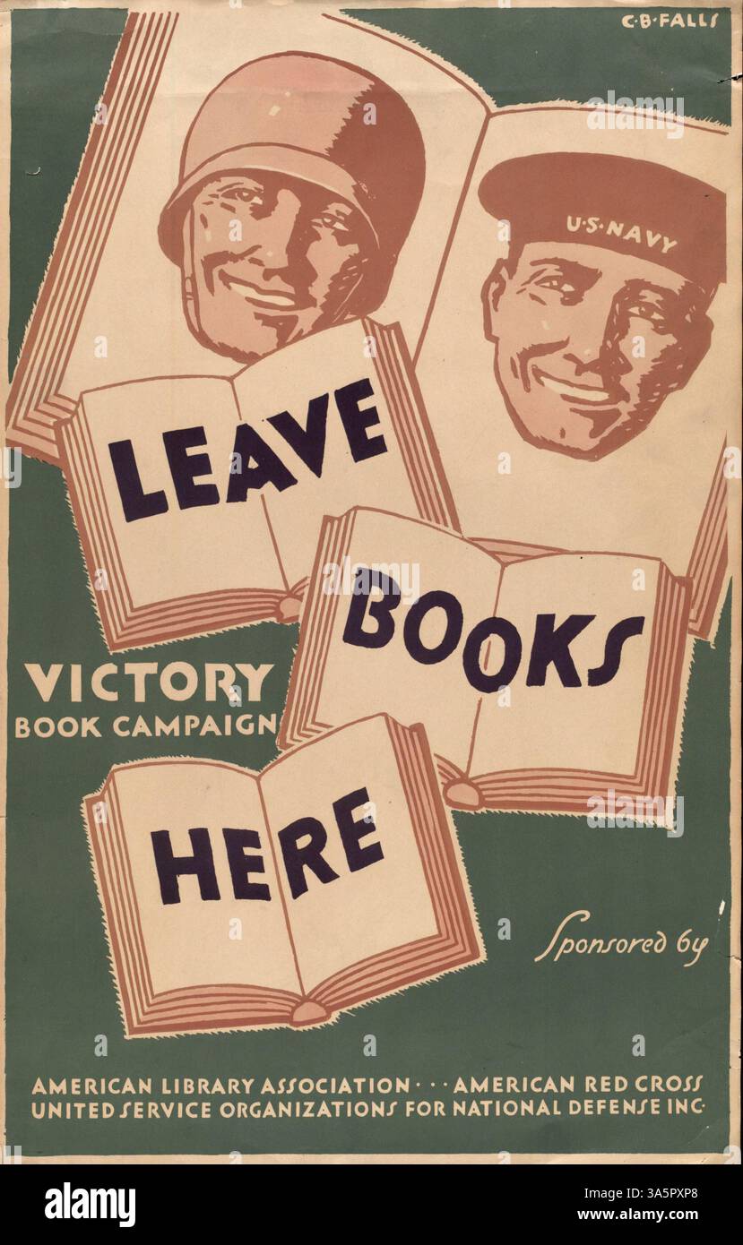This illustration from the Victory Book Campaign shows a soldier and ...
