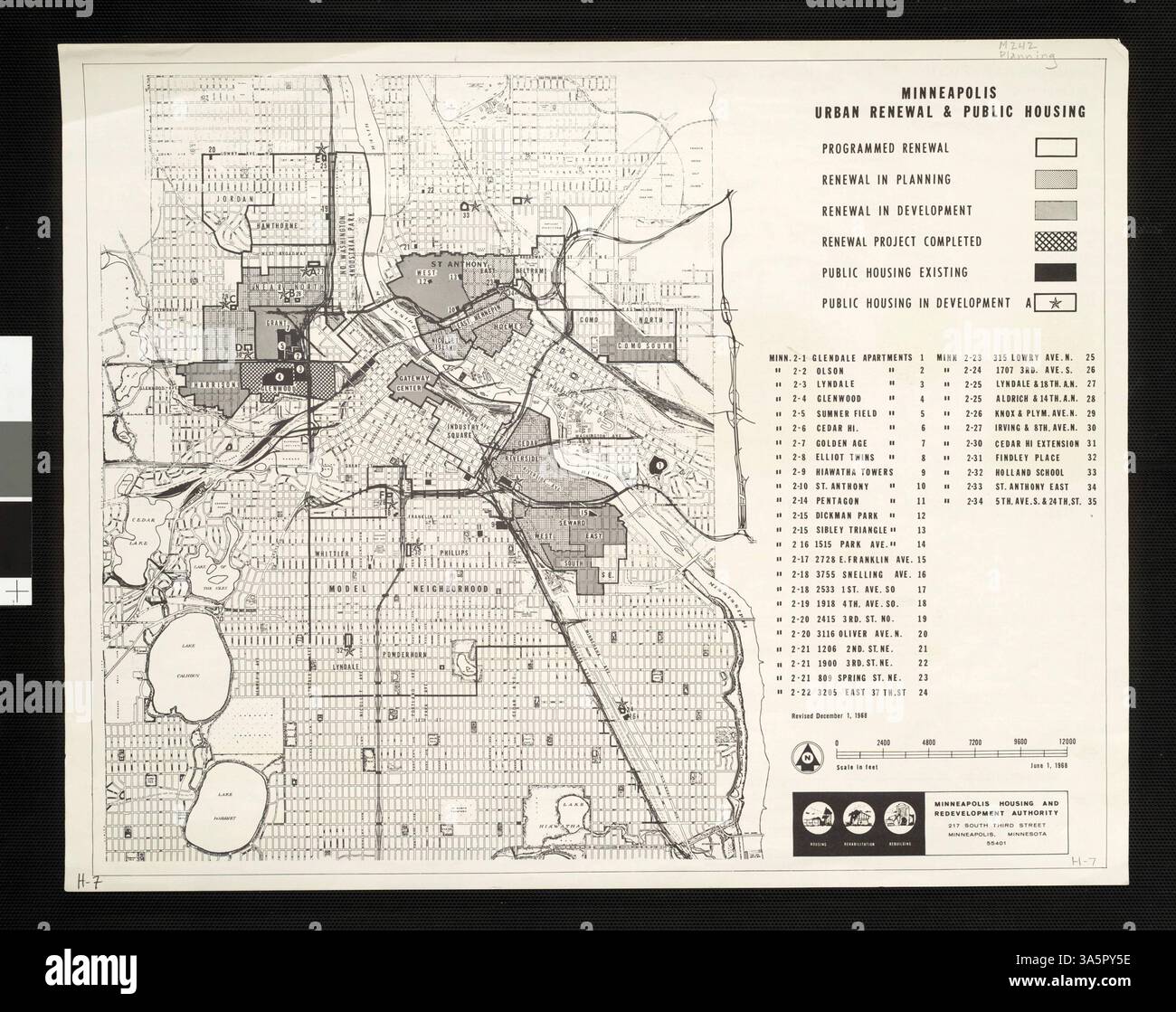 Another map showing minneapolis urban renewal and public housing ...