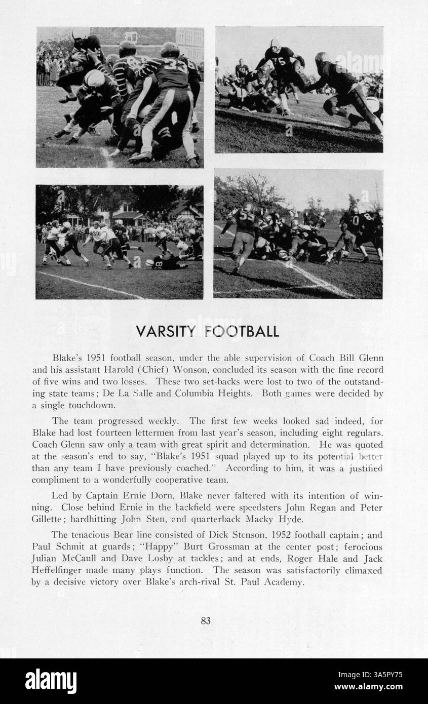 This 1952 'Call O' Pan' Blake Yearbook highlights important moments of ...