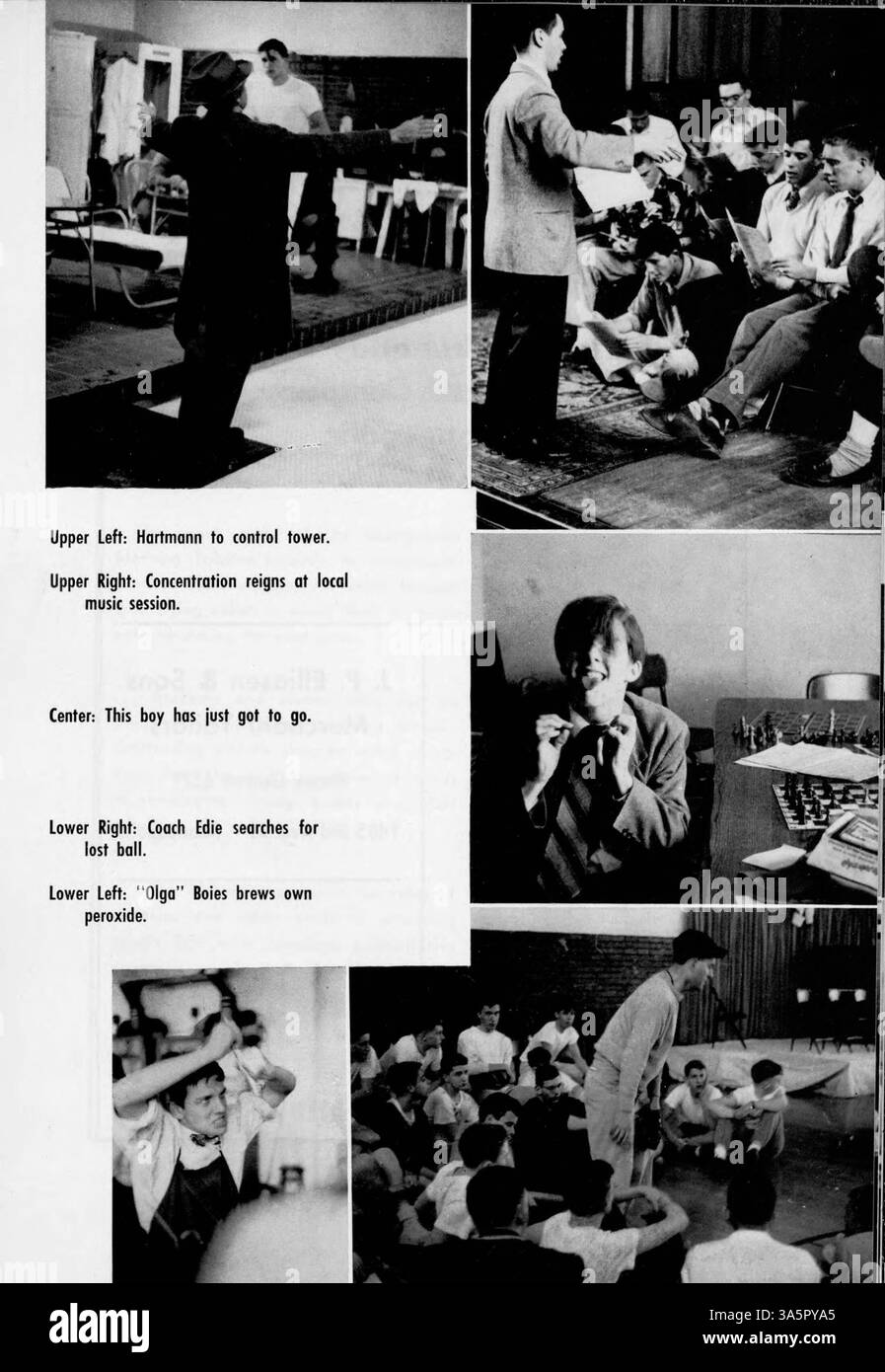 1952 blake yearbook documents the significant events hi-res stock ...