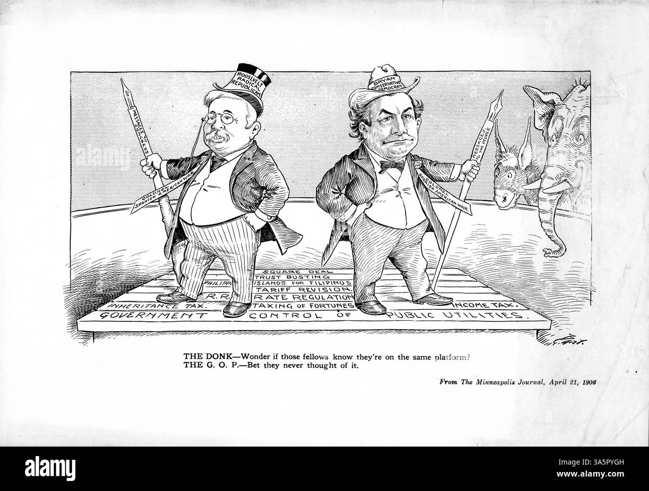 Theodore roosevelt cartoon trust hi-res stock photography and images ...
