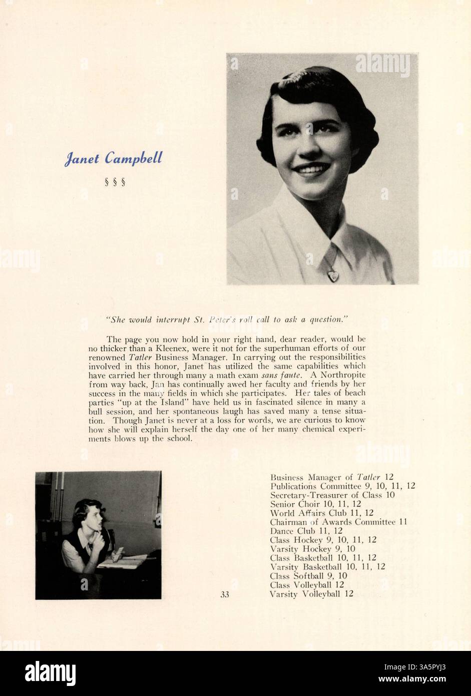 This 1952 yearbook from northrop collegiate documents key studen hi-res ...