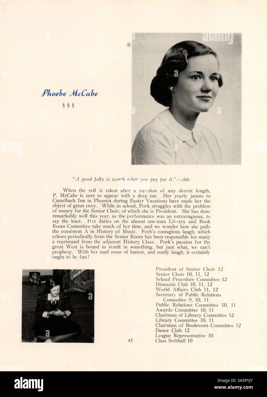 This high school yearbook from Northrop Collegiate features a ...