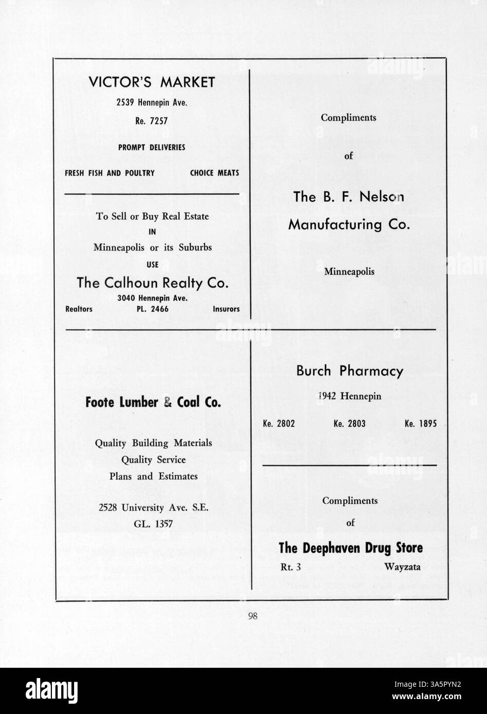 The 1952 northrop collegiate tatler yearbook documents the 1951 hi-res stock photography and ...