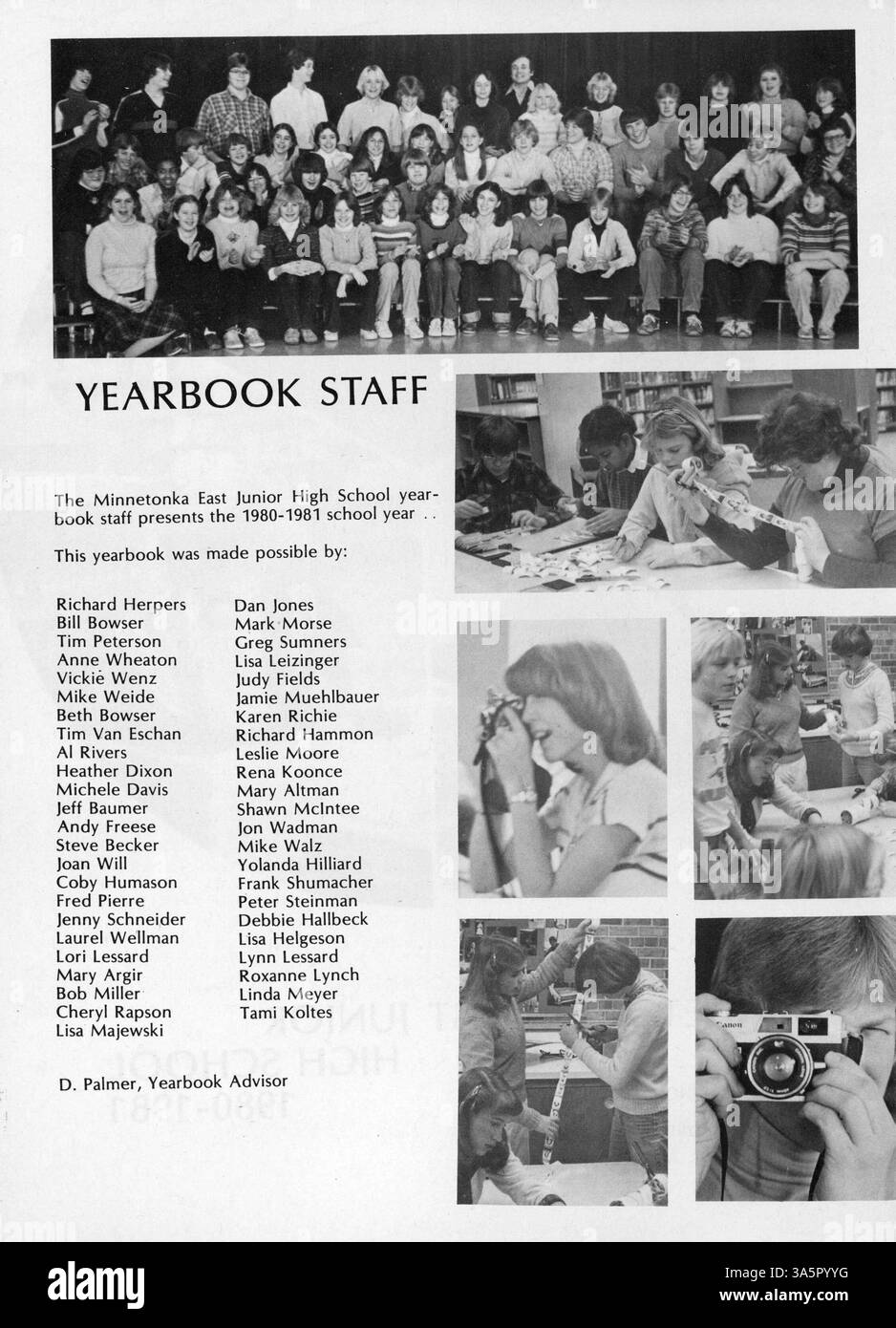 A glimpse into the 1980-1981 school year at Minnetonka East Junior High ...