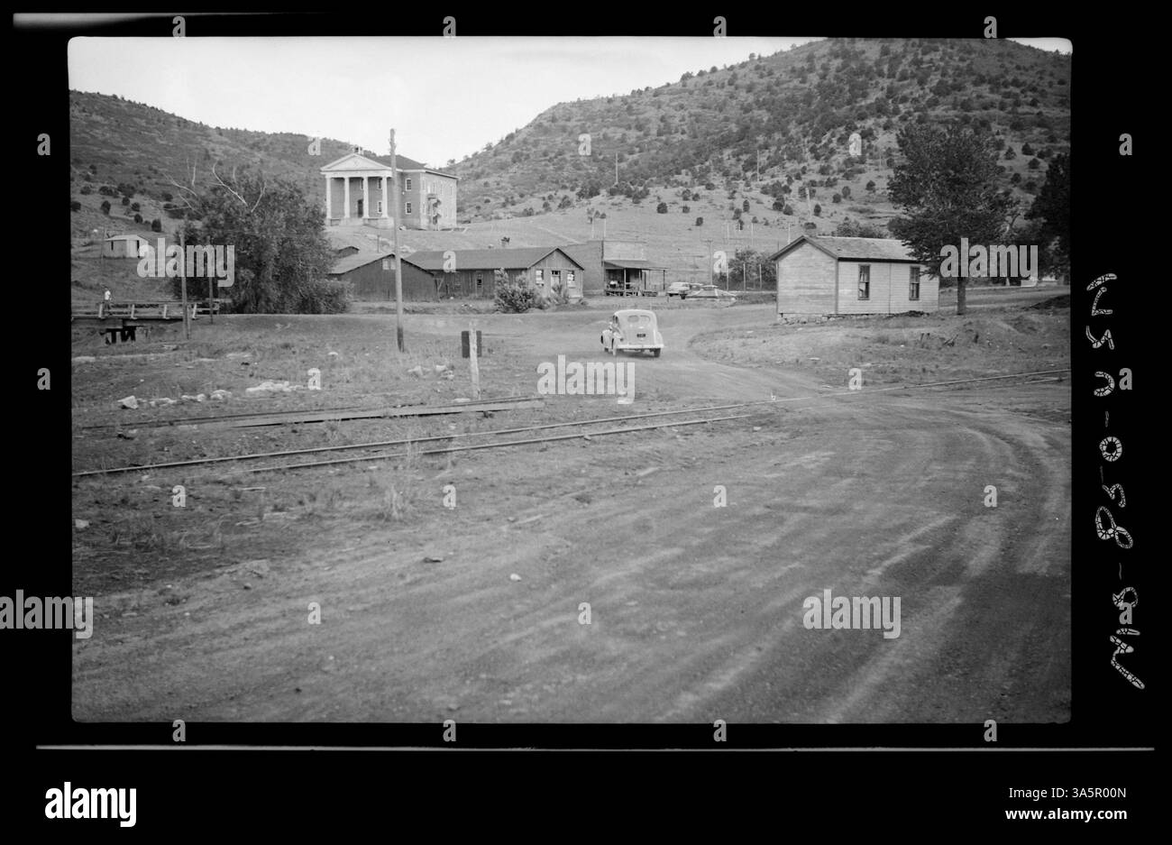 A photograph of a mining community from 1946, capturing daily life in ...