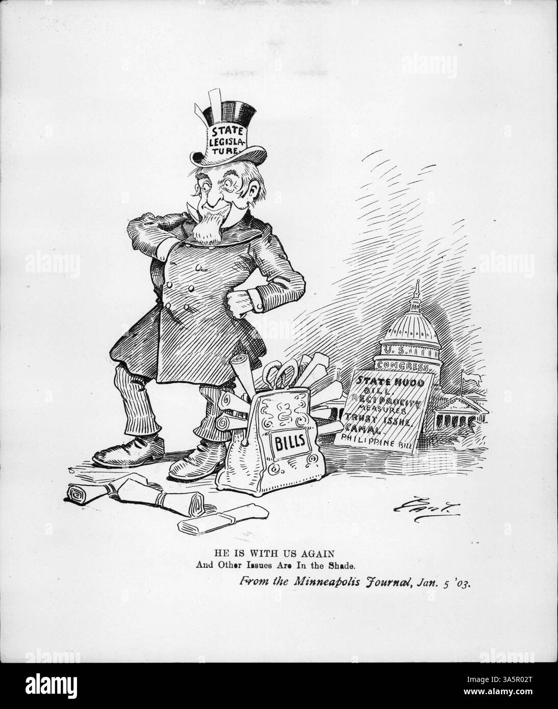 The image captures the return of the State Legislature, which ...