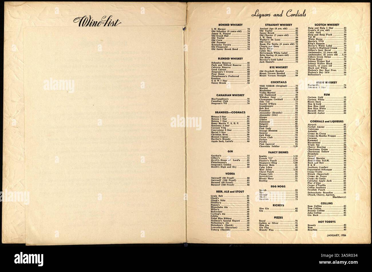 The Norse Room's menu showcases a Viking ship design and includes a ...