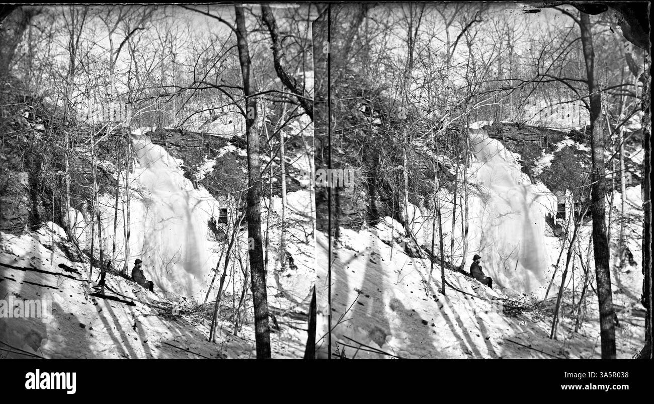 Minnehaha falls is shown in winter hi-res stock photography and images ...