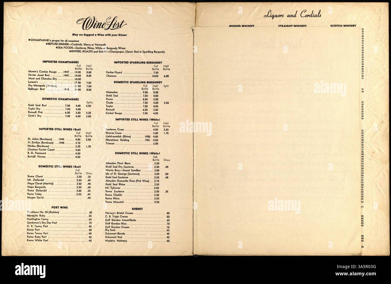 The Norse Room Menu, featuring a Viking ship cover, lists a variety of ...