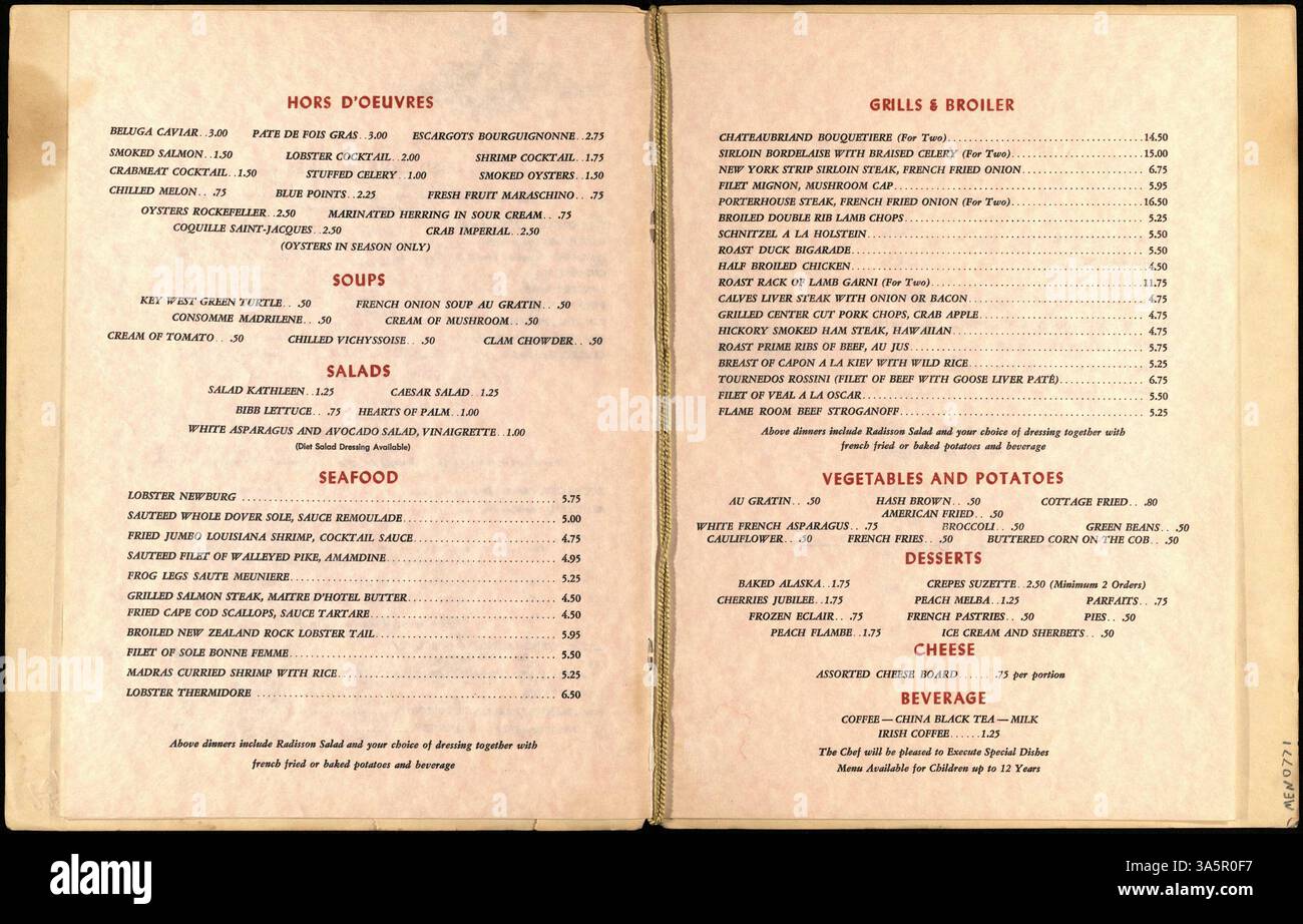 The Flame Room menu offers an 8-page selection of dishes, including ...