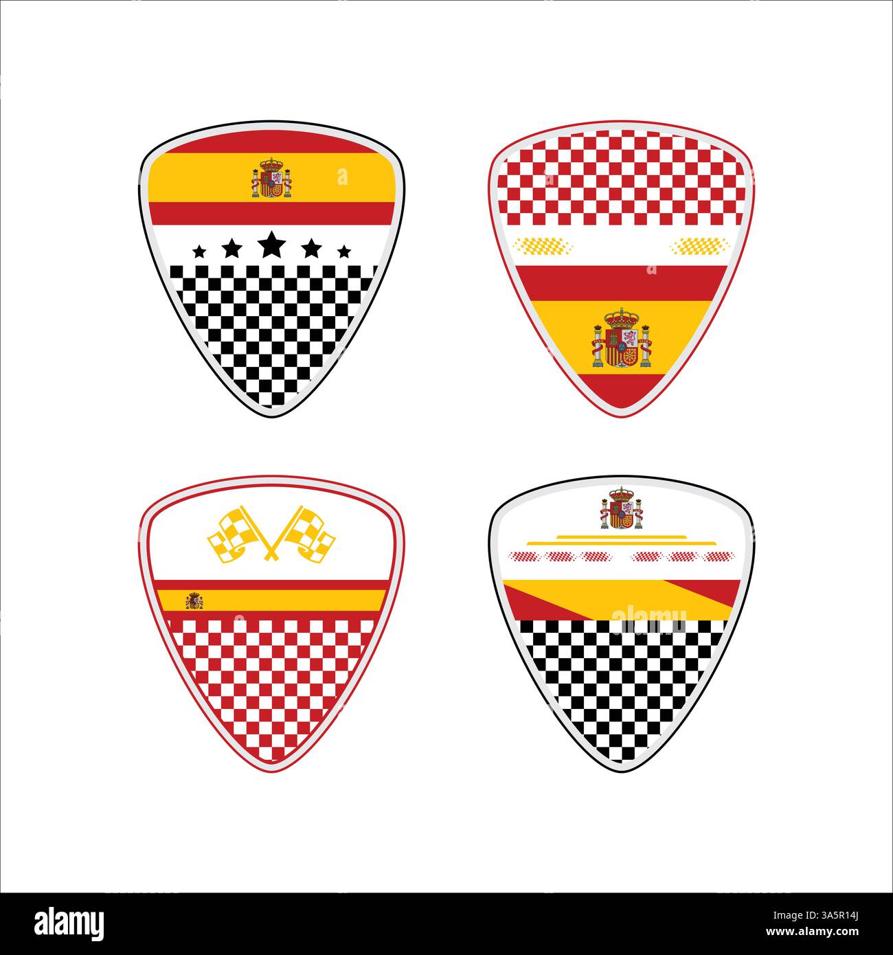 Spain sport racing flags flat Stock Vector Image & Art - Alamy
