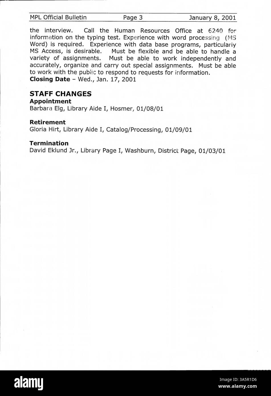 A weekly bulletin for employees of the Minneapolis Public Library ...