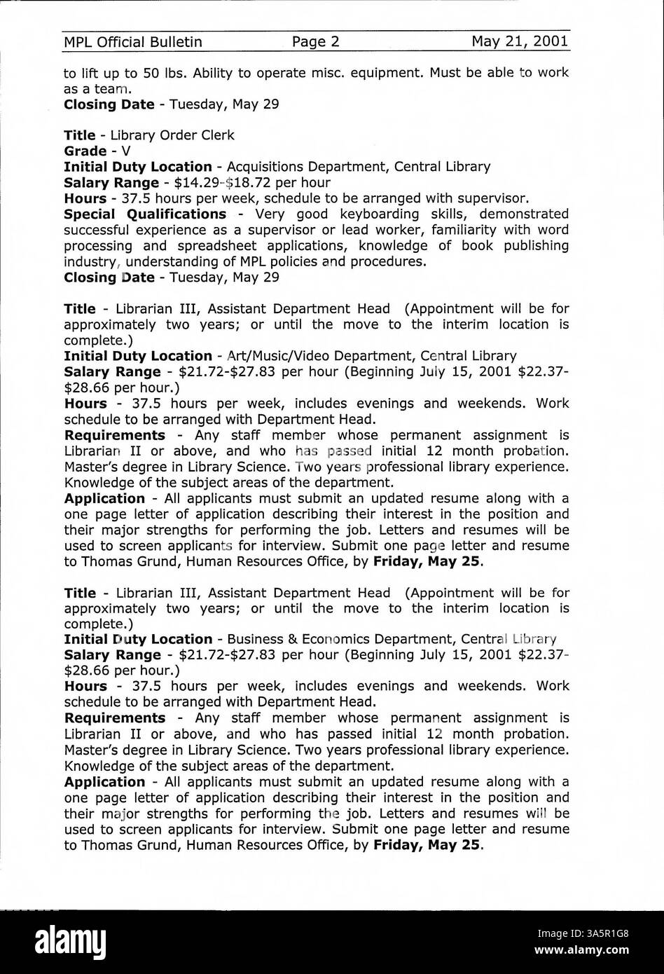 The Minneapolis Public Library Official Bulletin 2001 provides ...