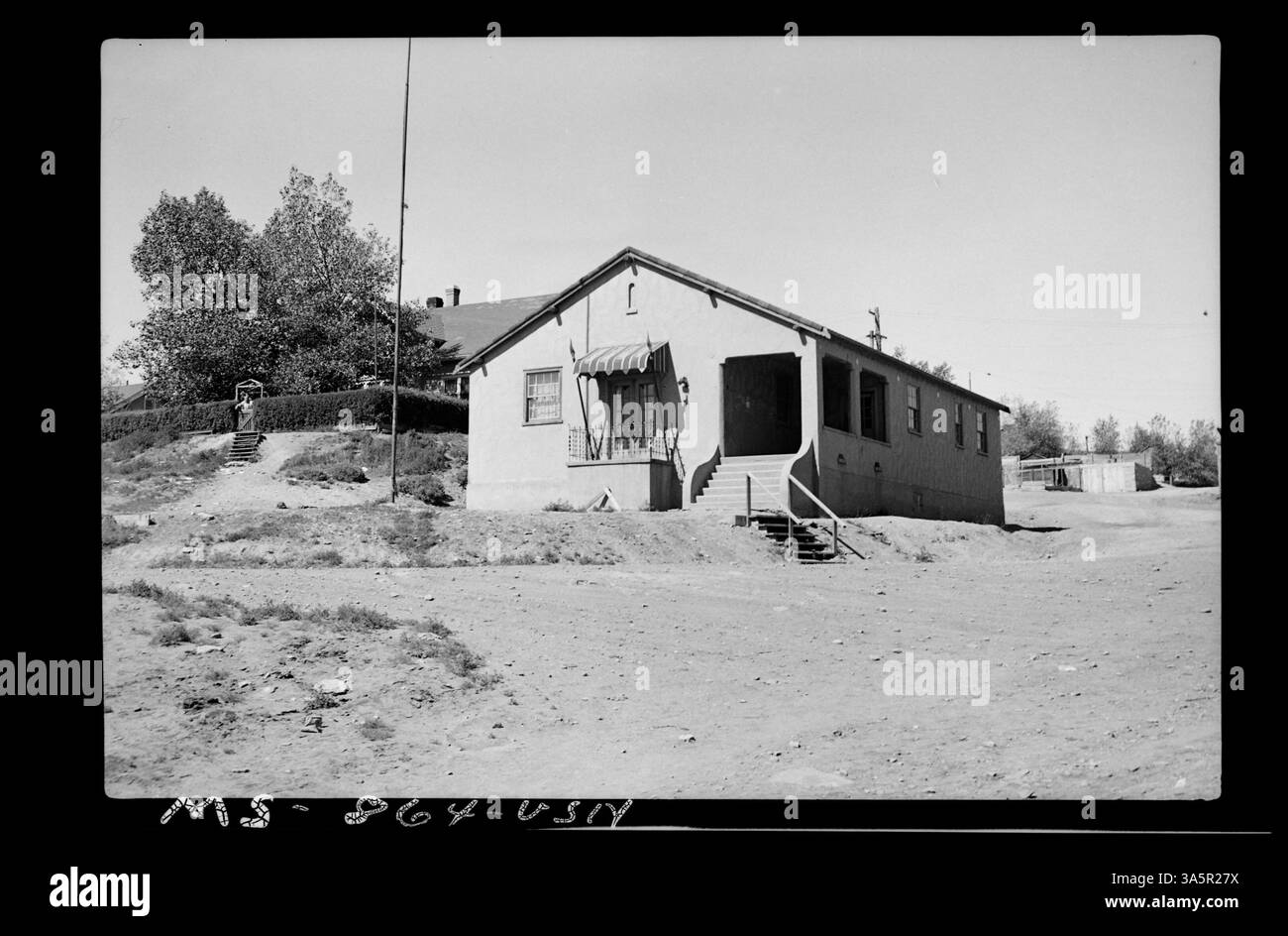 A photograph capturing a typical mining community in 1946, showing the ...