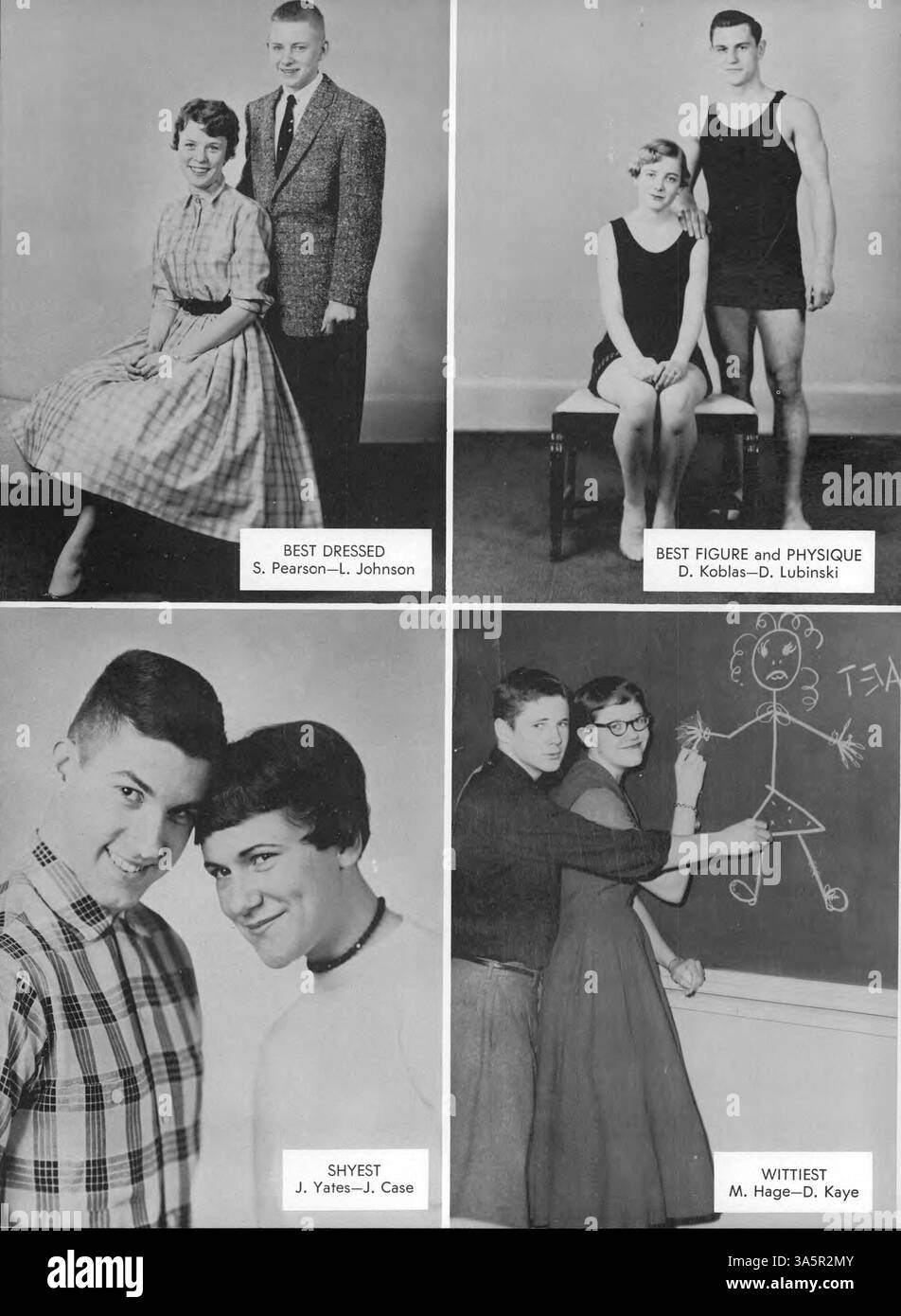 The 1956 'Wizard' yearbook from Edison High School documents key events ...