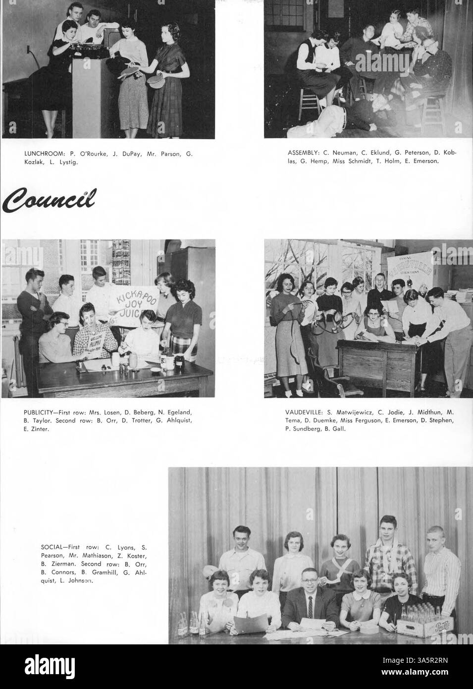 The 'Wizard' yearbook from Edison High School, 1956, documents student ...