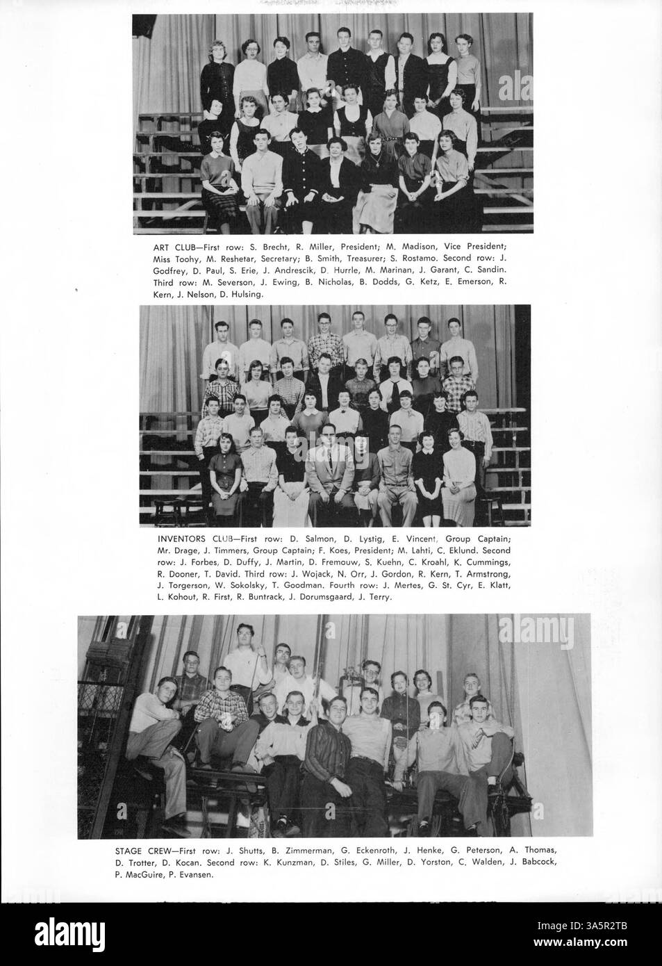 The 1956 'Wizard' yearbook from Edison High School records the ...