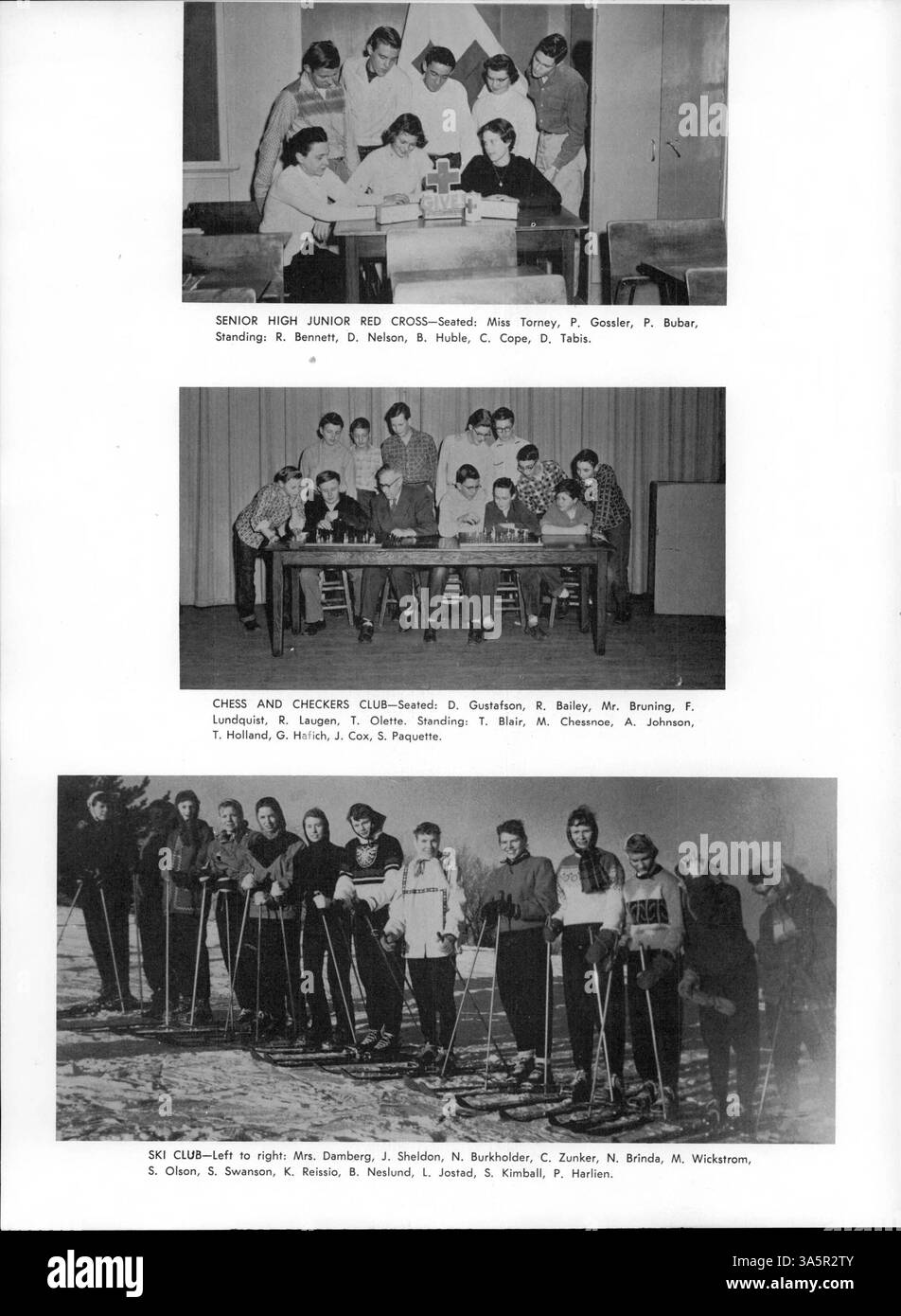 The 1955 1956 yearbook records key events and activities hi-res stock ...