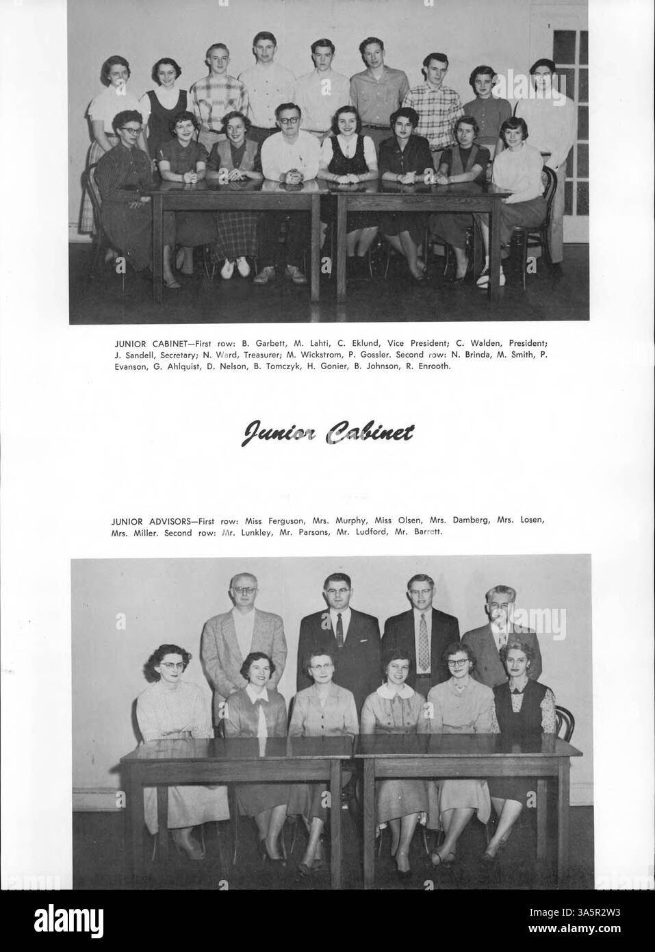 Significant events throughout the 1955 1956 academic year hi-res stock ...