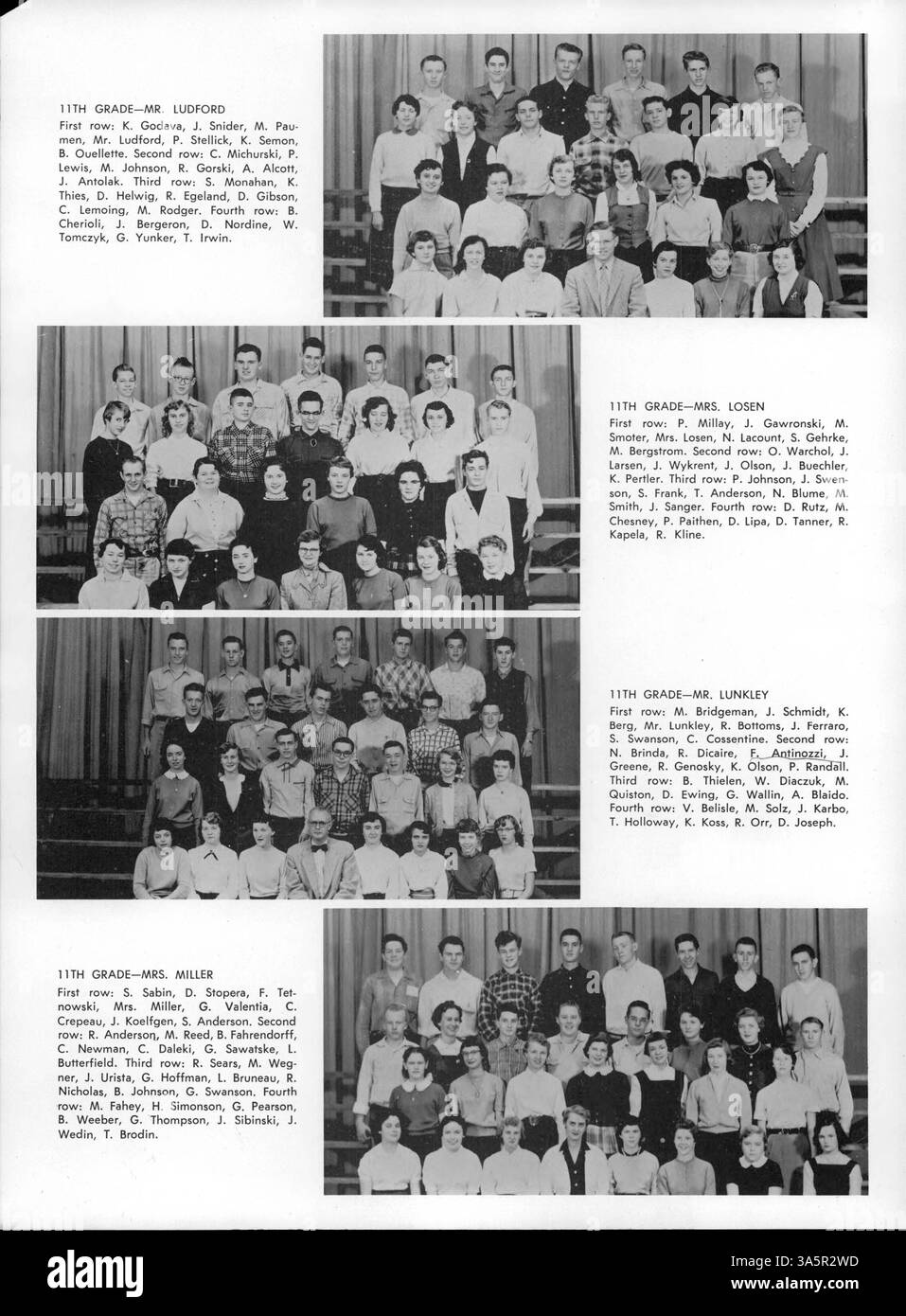 Notable school events during the 1955 1956 school year hi-res stock ...
