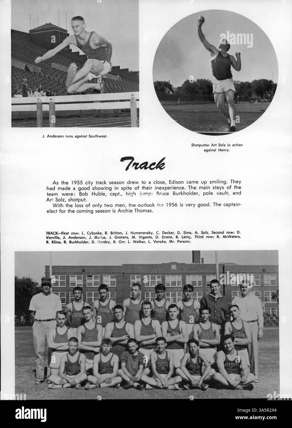 The 1956 'Wizard' yearbook from Edison High School showcases the school ...