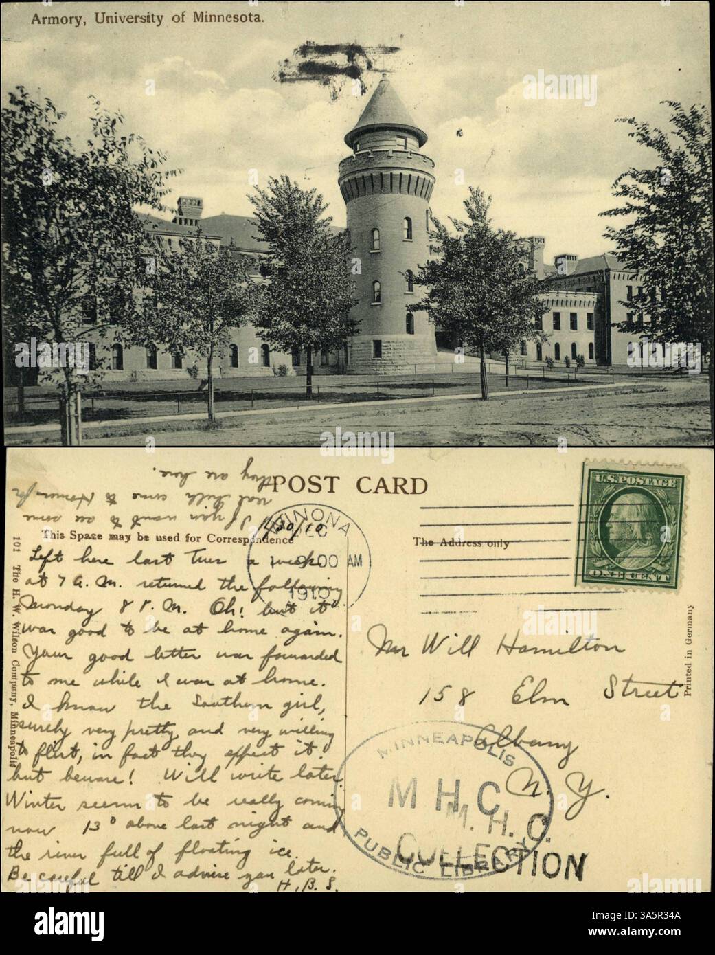 The University of Minnesota Armory, photographed in 1910, was an ...
