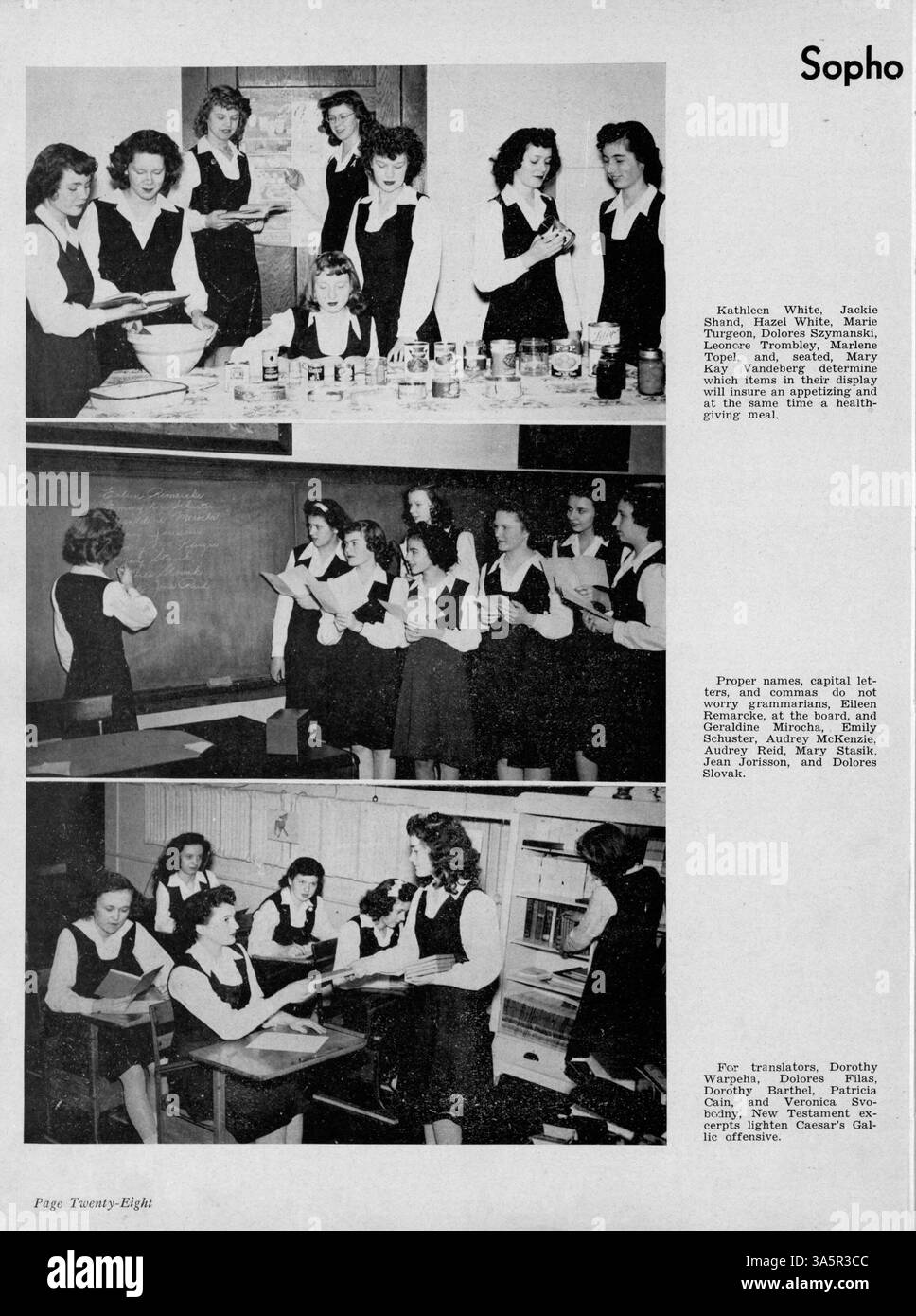 This 1947 edition of the paduan yearbook documents the academic hi-res stock photography and ...