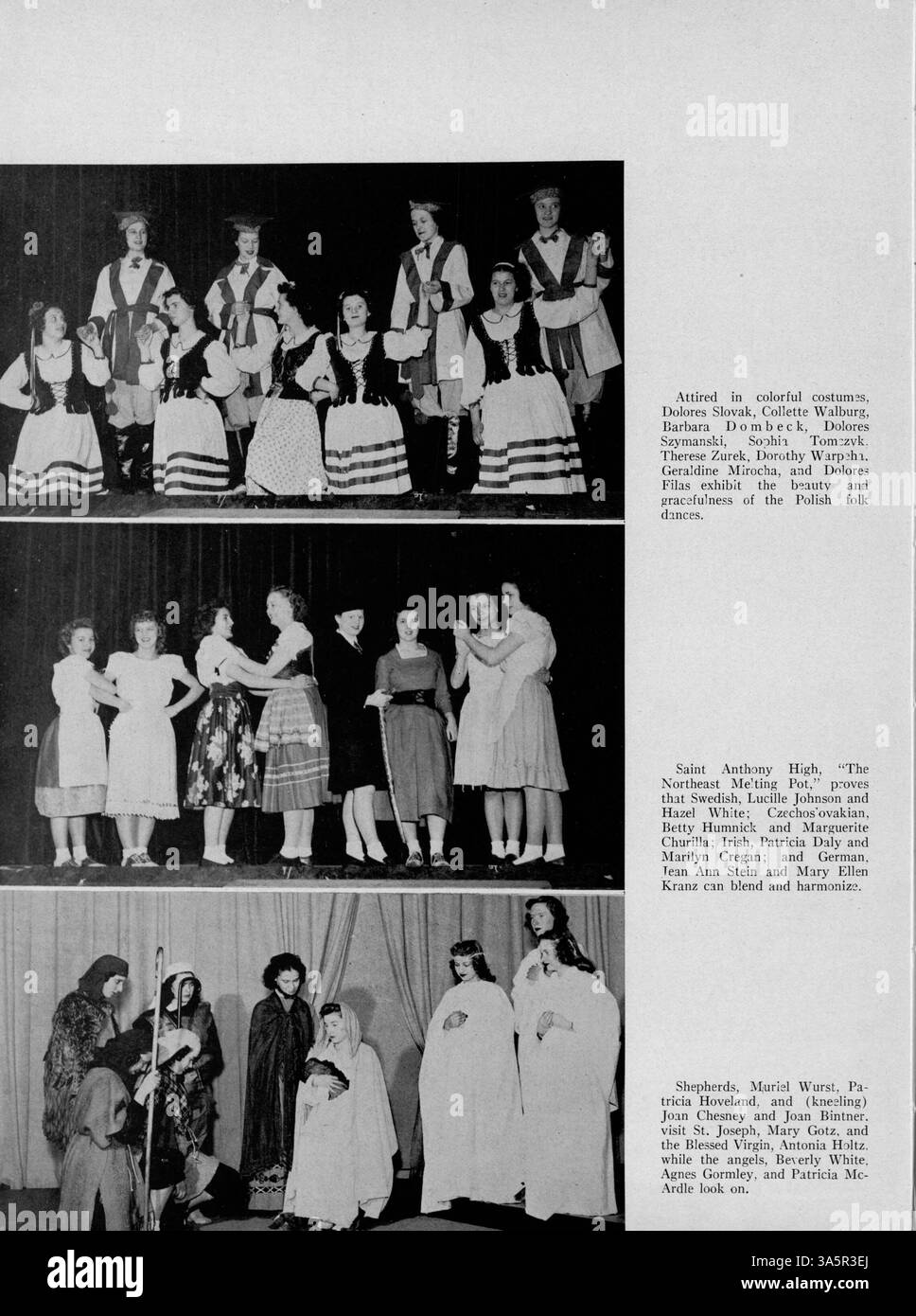 The paduan yearbook of 1947 documents the student body hi-res stock ...