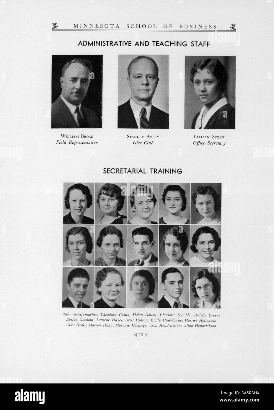 The 1933 Minnesotan yearbook from Minnesota School of Business provides ...