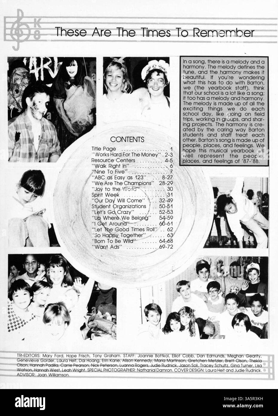 The 1988 Clara Barton Open School yearbook provides a record of ...