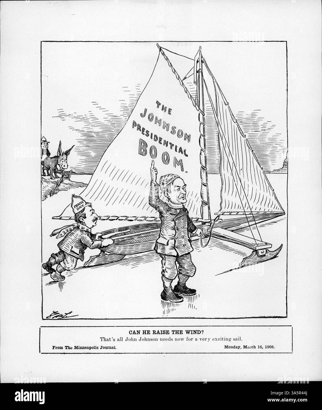 John A. Johnson tests the wind with his 'Johnson Presidential Boom ...