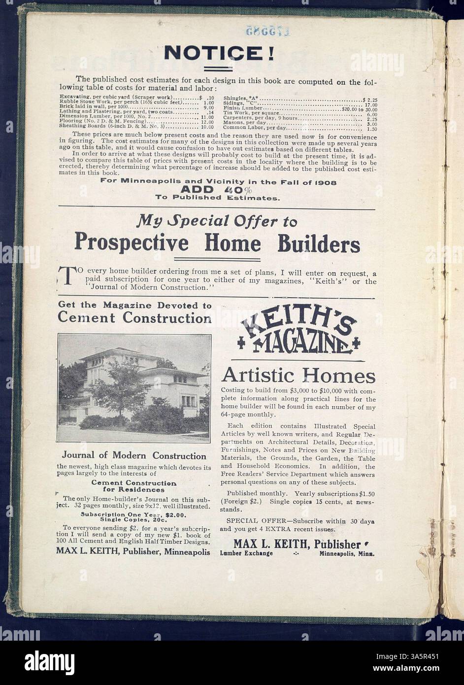 Max L. Keith’s 1910 publication showcases 100 home designs utilizing ...
